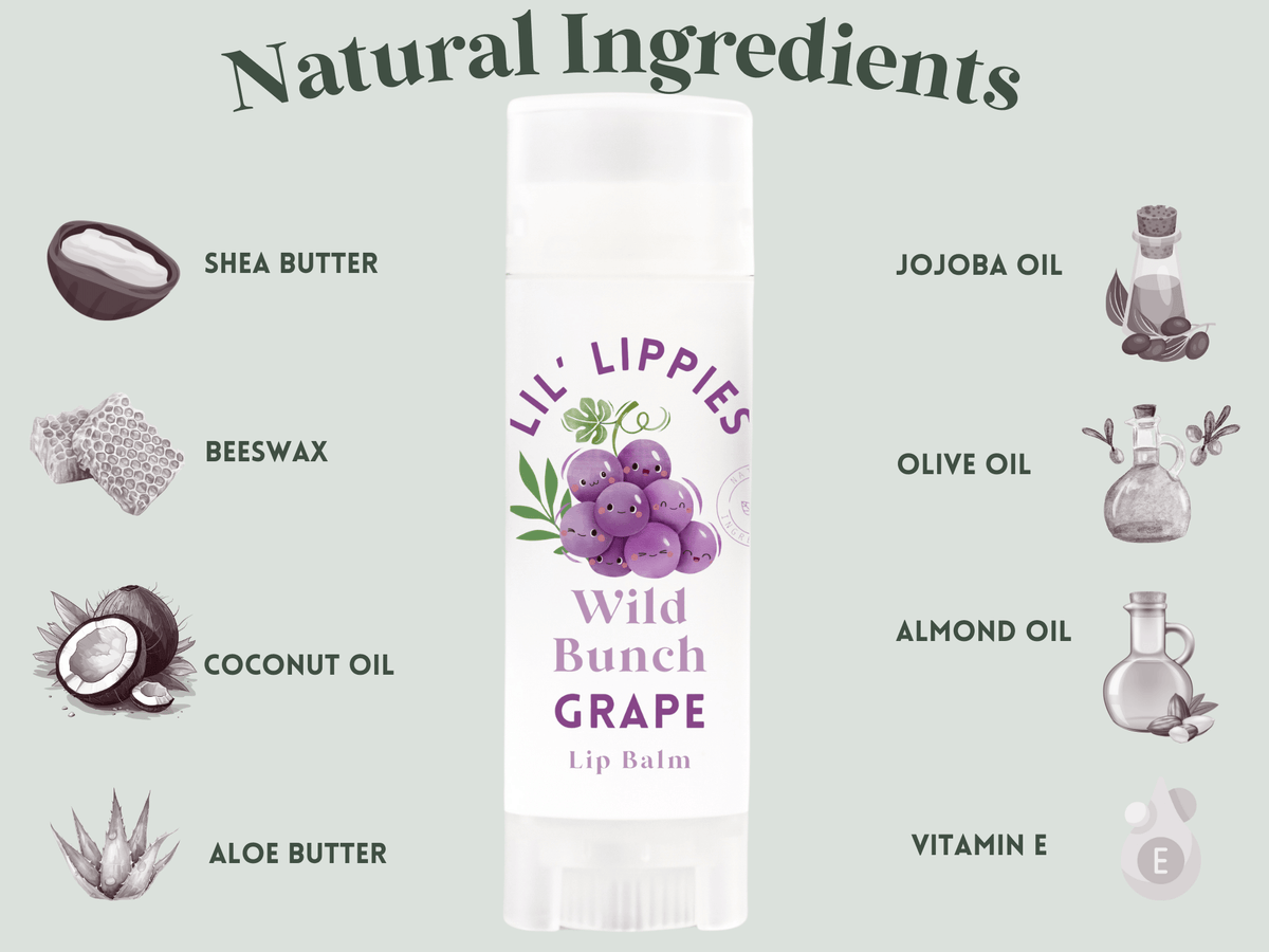 Grape Lip Balm - Lil' Lippies Kids - Little Flower Soap Co Grape ...