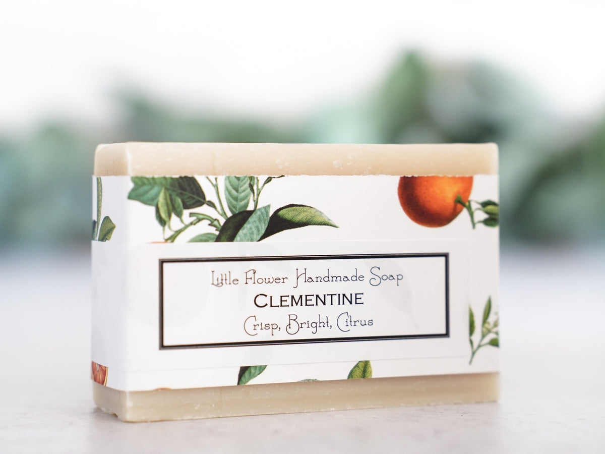 Clementine Bar Soap - Little Flower Soap Co Bar Soap Basil Body Soap