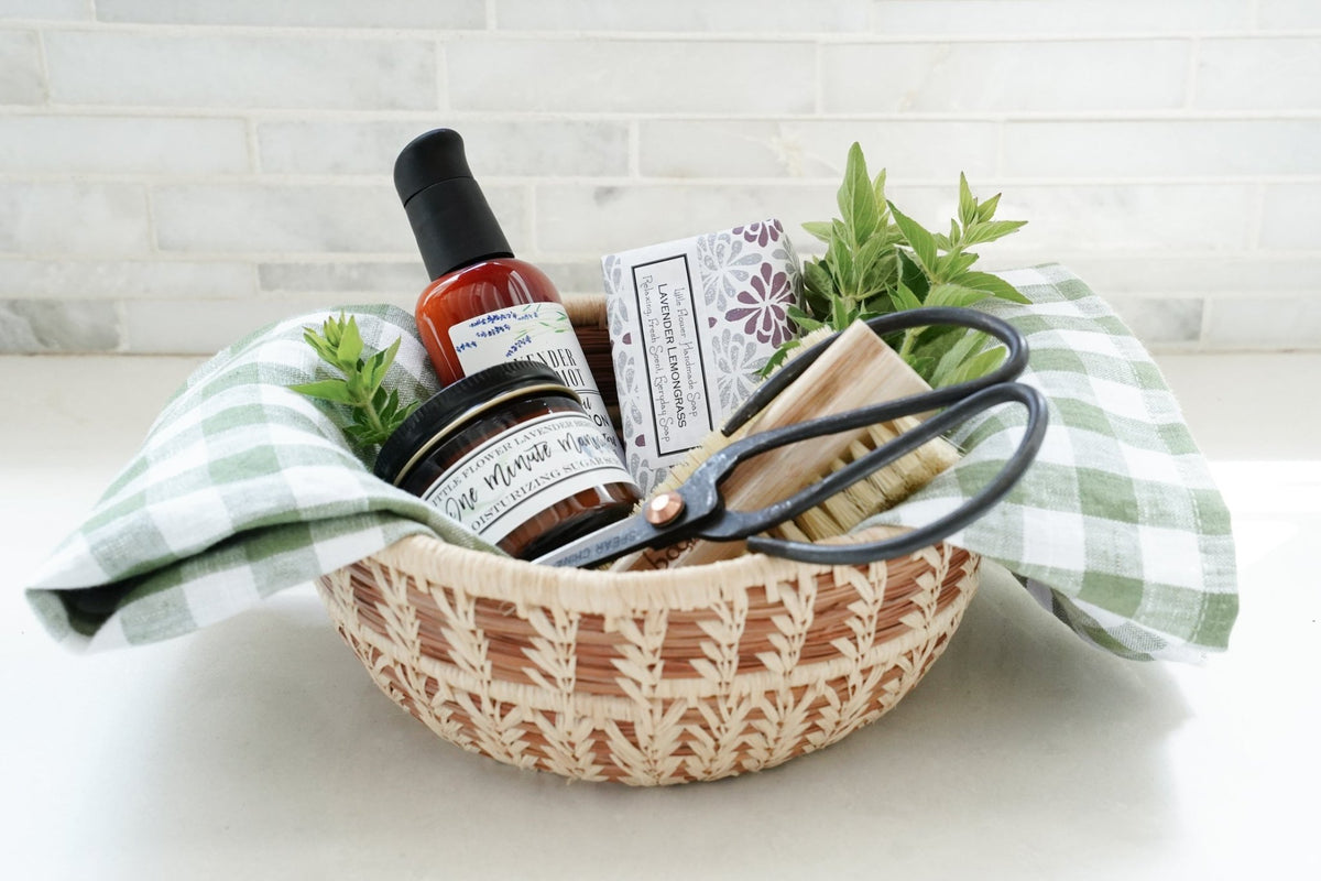 Sayda Basket - Little Flower Soap Co basket bathroom accessories ...